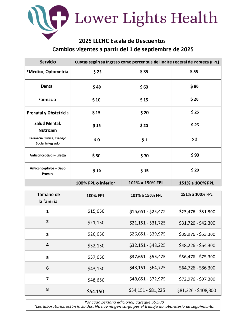 Schedule of Discounts Update | Lower Lights Health | Central Ohio